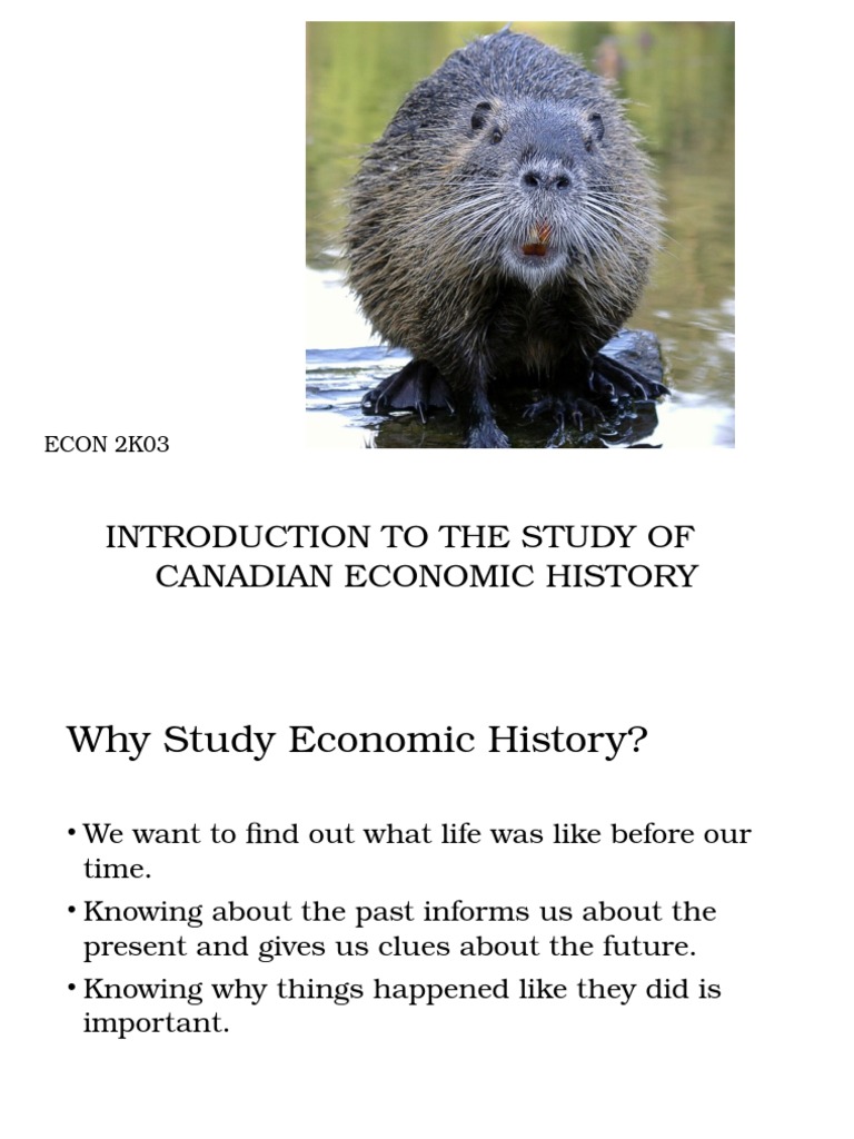 Introduction To The Study of Canadian Economic History: ECON 2K03 | PDF ...