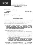 Sample Rejoinder Affidavit | PDF | Affidavit | Government