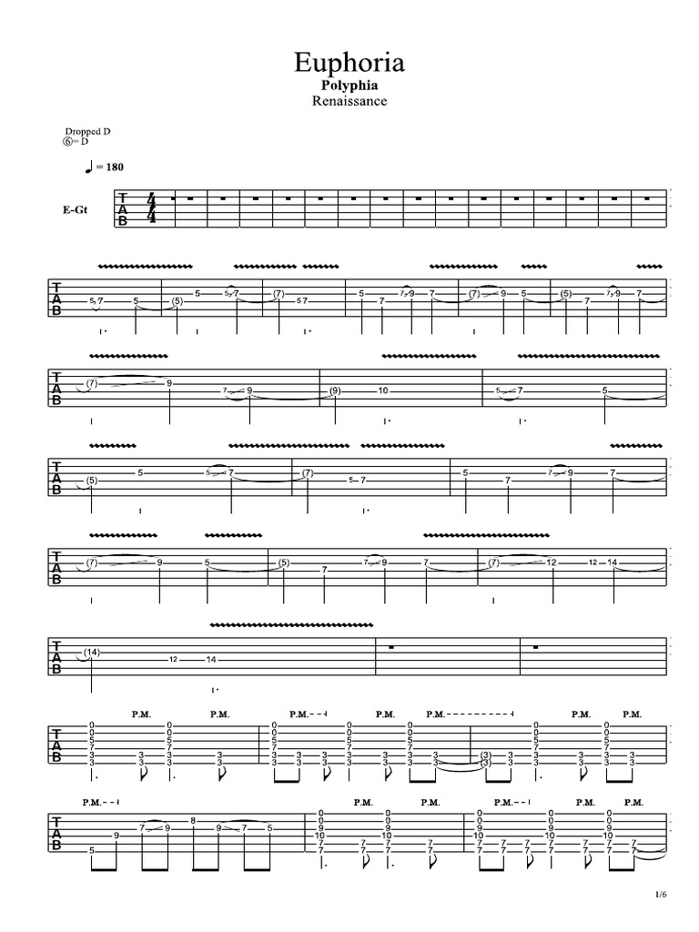 Polyphia - Euphoria (Guitar Pro) 2 | PDF