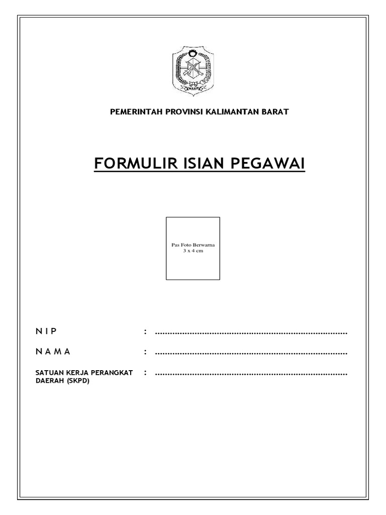 Formulir Isian Pegawai 2017 | PDF