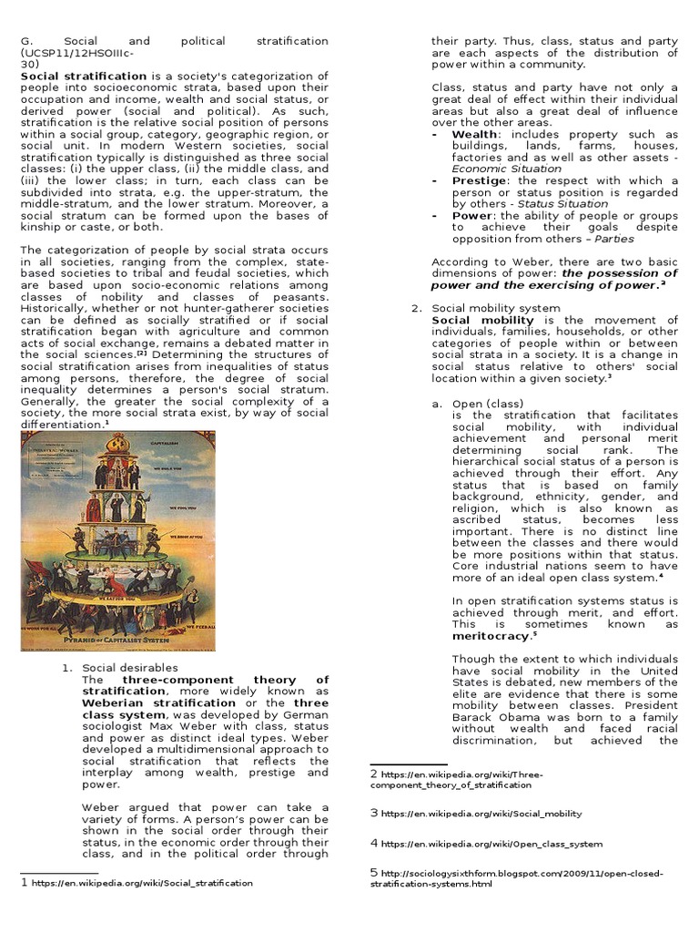 Social and Political Stratification | Social Stratification | Social Status