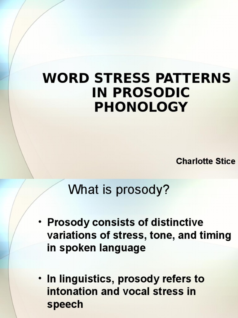 Phonology 2 | PDF | Stress (Linguistics) | Syllable