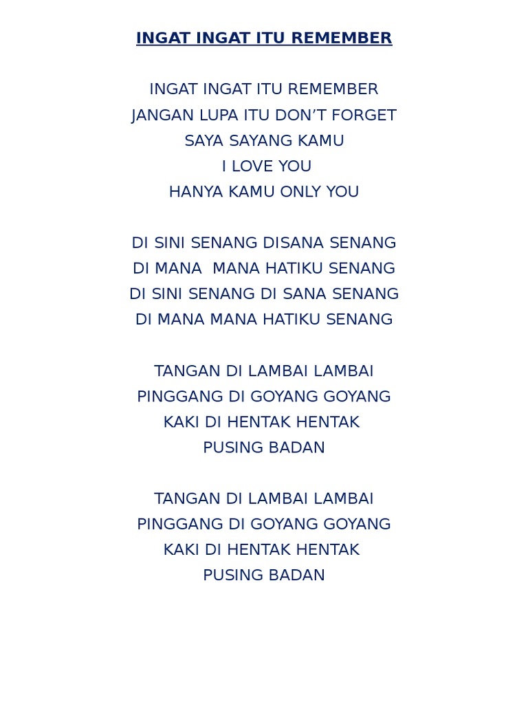 Ingat Ingat Itu Remember | PDF