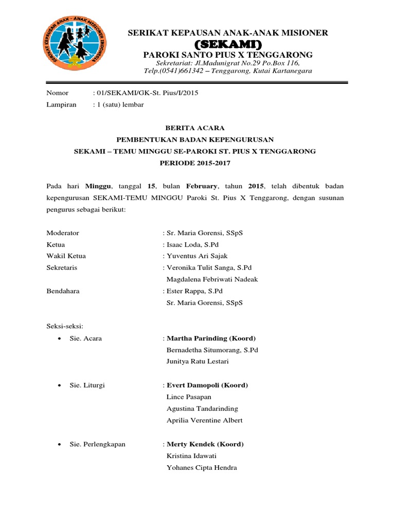 Berita Acara Sekami | PDF