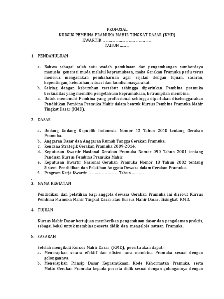 Proposal KMD PDF | PDF | Karier & Perkembangan