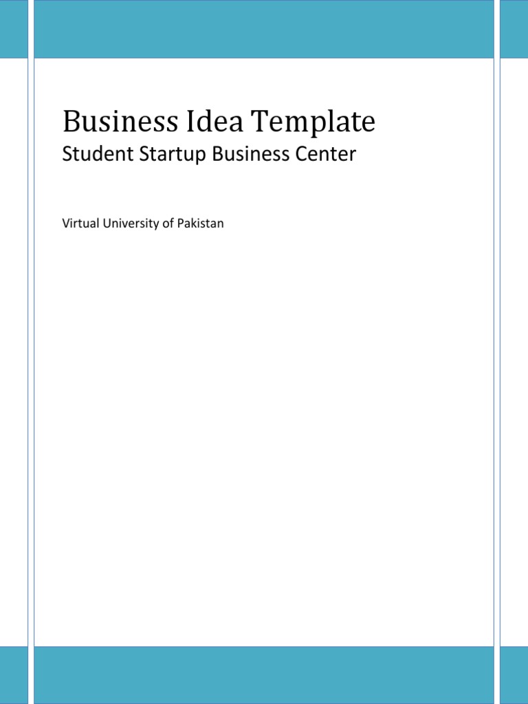 Business Idea Template | PDF