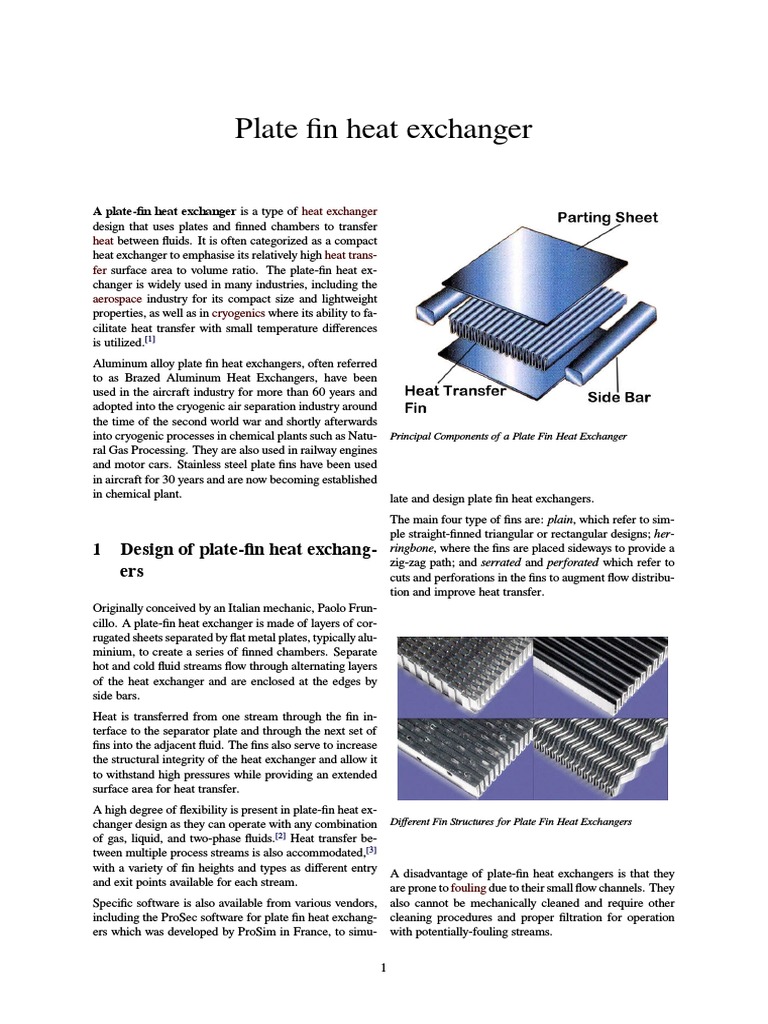 Overview of Plate-Fin Heat Exchangers | PDF | Heat Exchanger | Gases