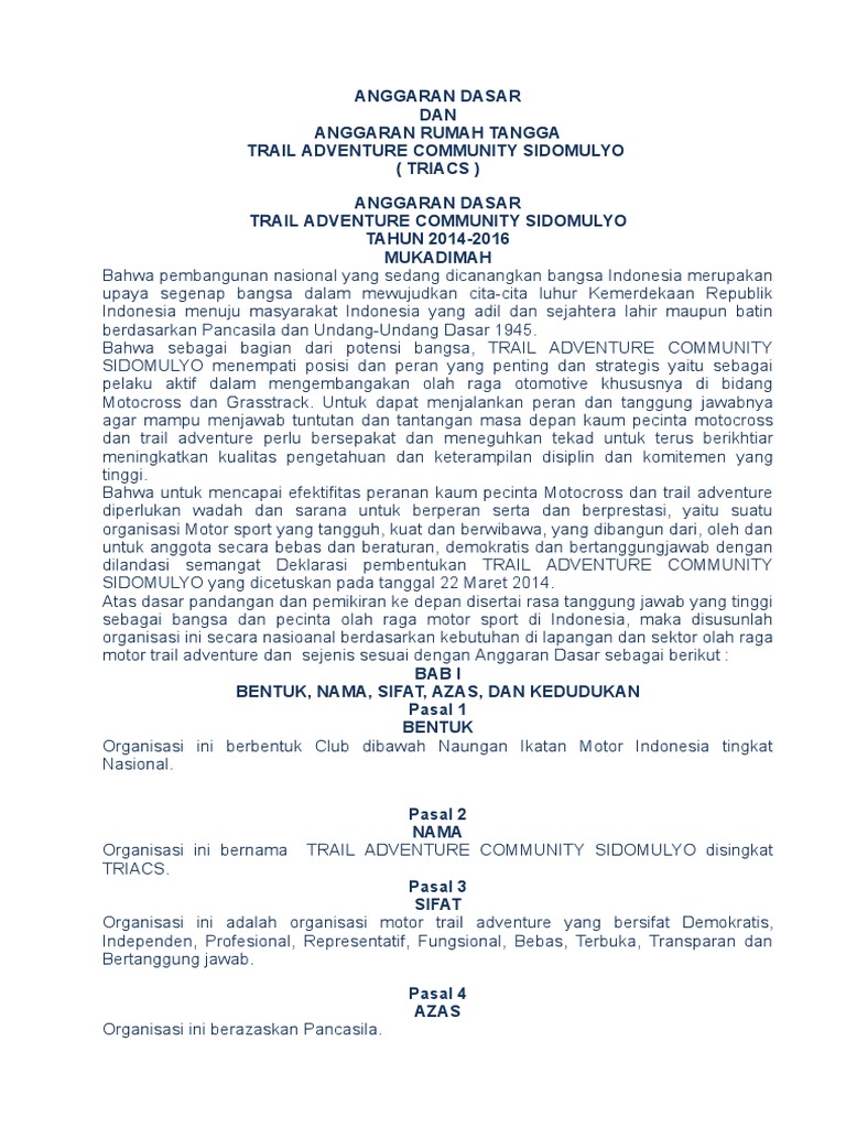 CONTOH AD - Art Komunitas Trail | PDF