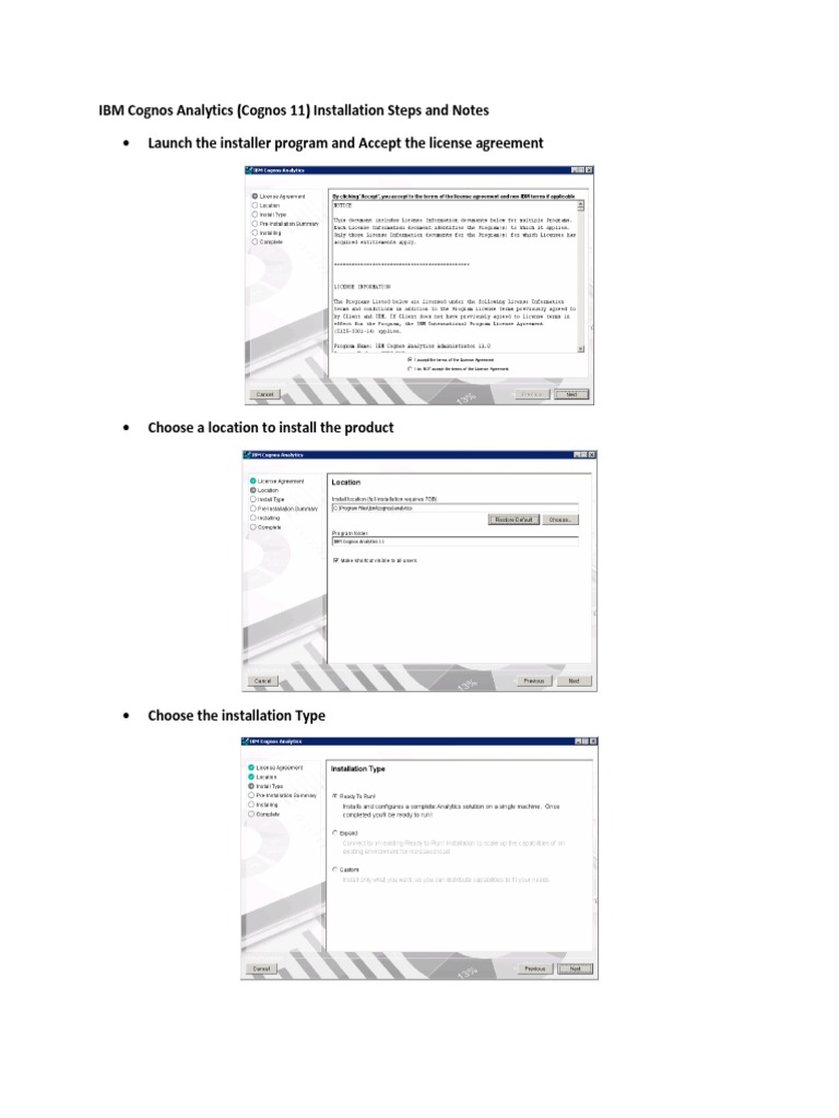 IBM Cognos Analytics Installation Methods - Ready to Run vs Custom | PDF | Installation ...
