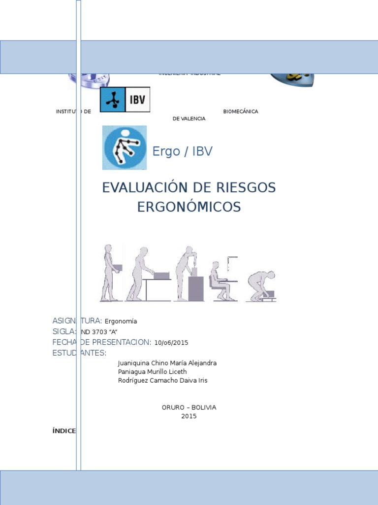 Proyecto Ergo Ibv | PDF | Factores humanos y ergonomía | Bienestar