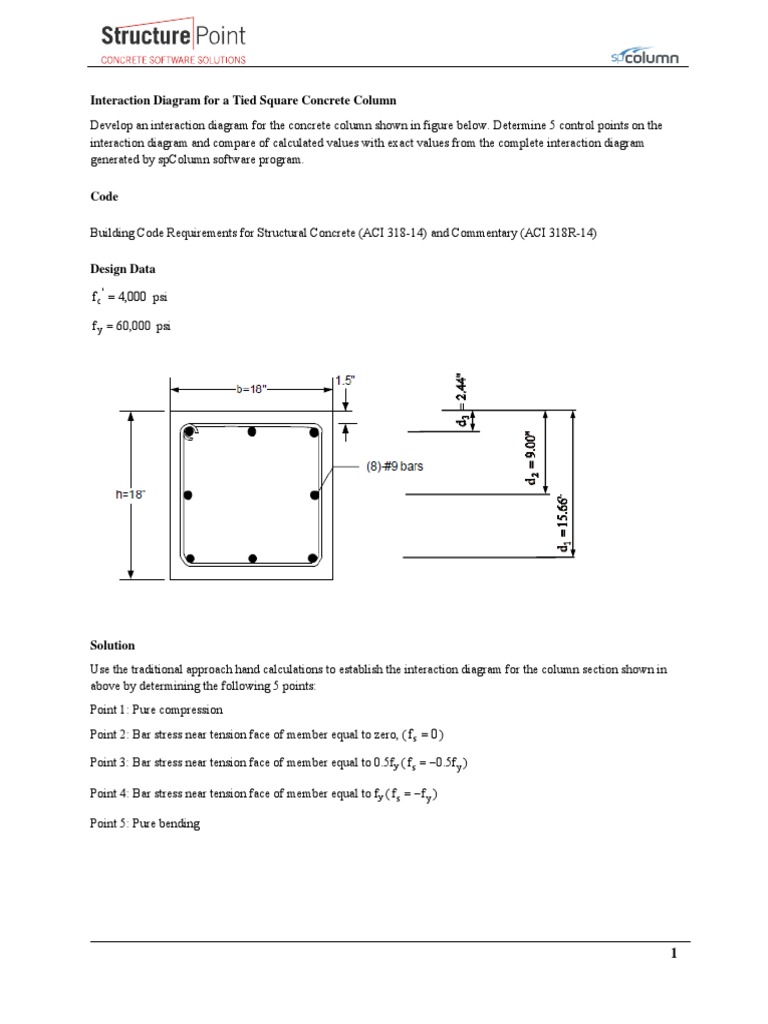 Design Example Columns ACI 318 05 | Stress (Mechanics) | Bending