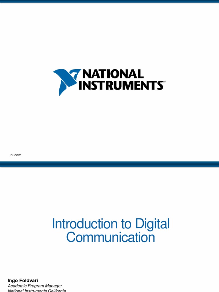 Introduction To Digital Communication, Ingo Foldvari | PDF | Modulation | Telecommunication