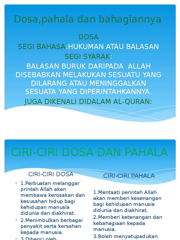 Dosa, Pahala Dan Bahagiannya | PDF