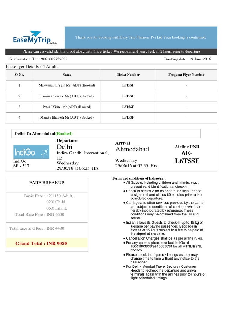 Flight Ticket PDF | PDF | Aviation | Airlines