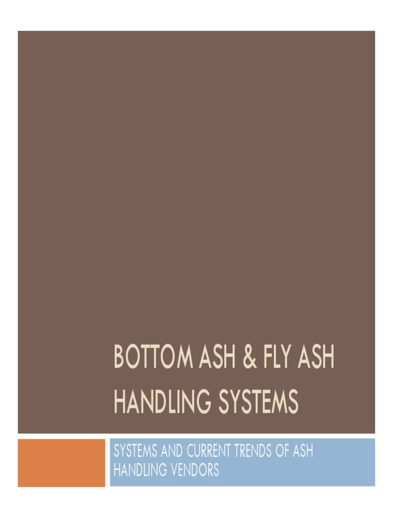 Bottom Ash & Fly Ash Handling Systems | PDF | Pump | Valve