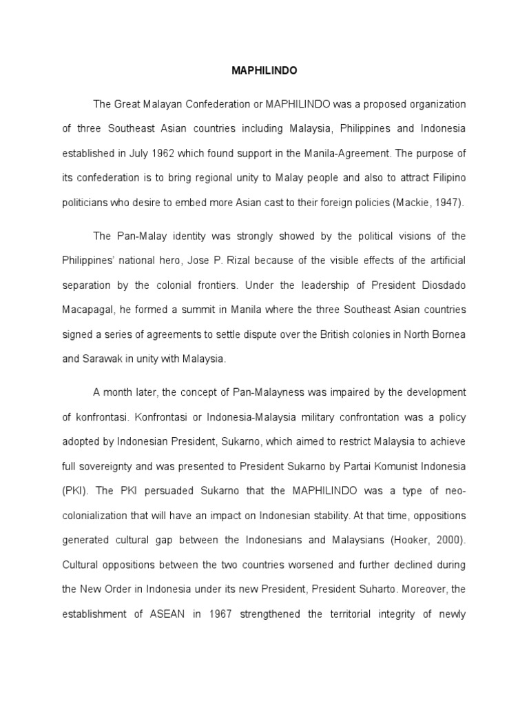 Maphilindo | PDF | Malaysia | Southeast Asia