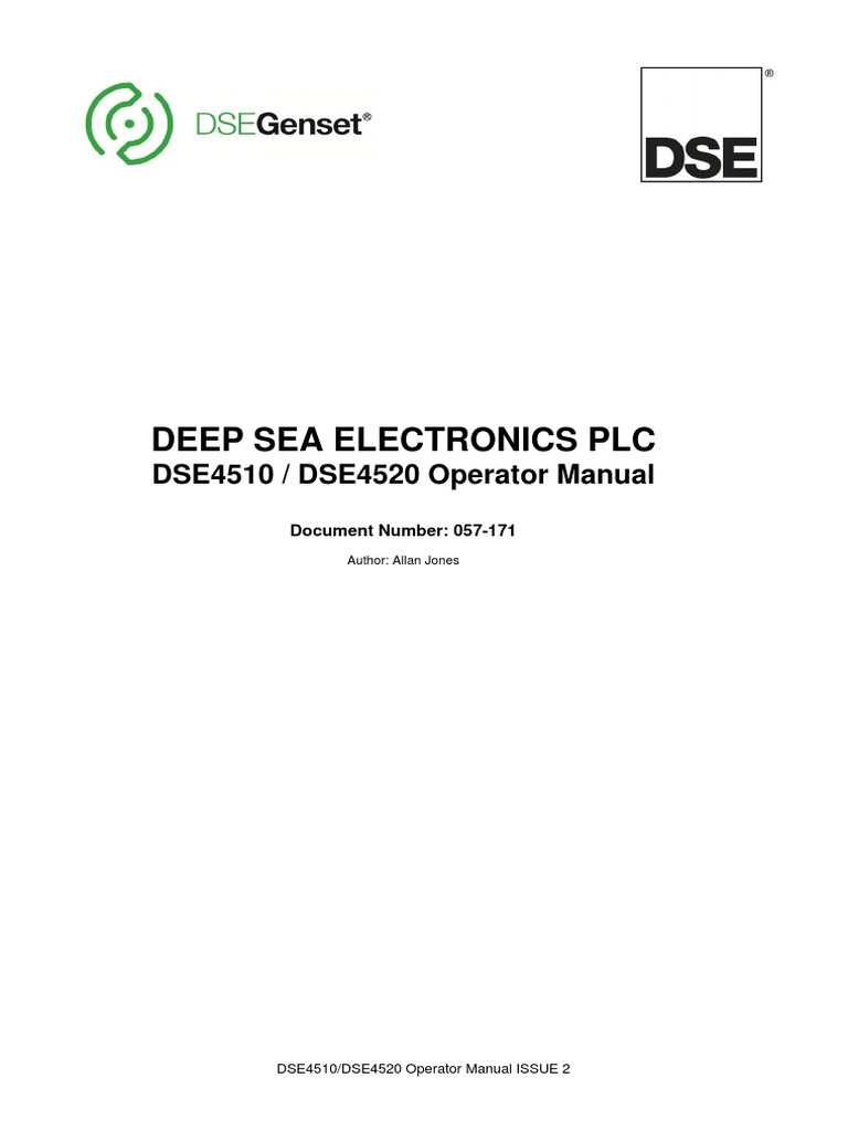 DSE 4510 Dse4520 Operator Manual | PDF | Electrical Connector | Usb