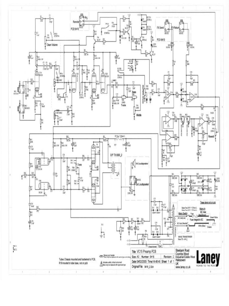 Laney VC15 Schematic