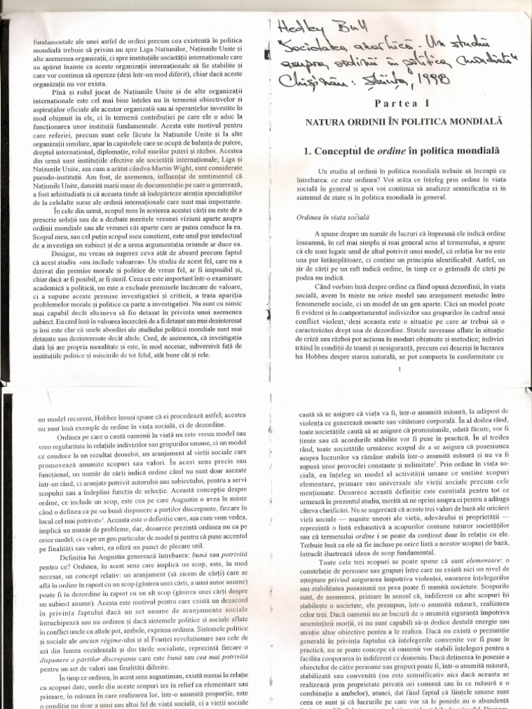 Bull - Conceptul de Ordine PDF | PDF