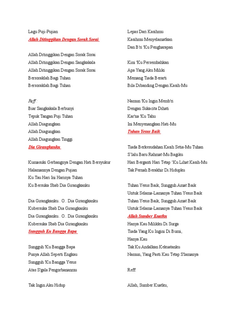 Lagu Puji Pujian | PDF