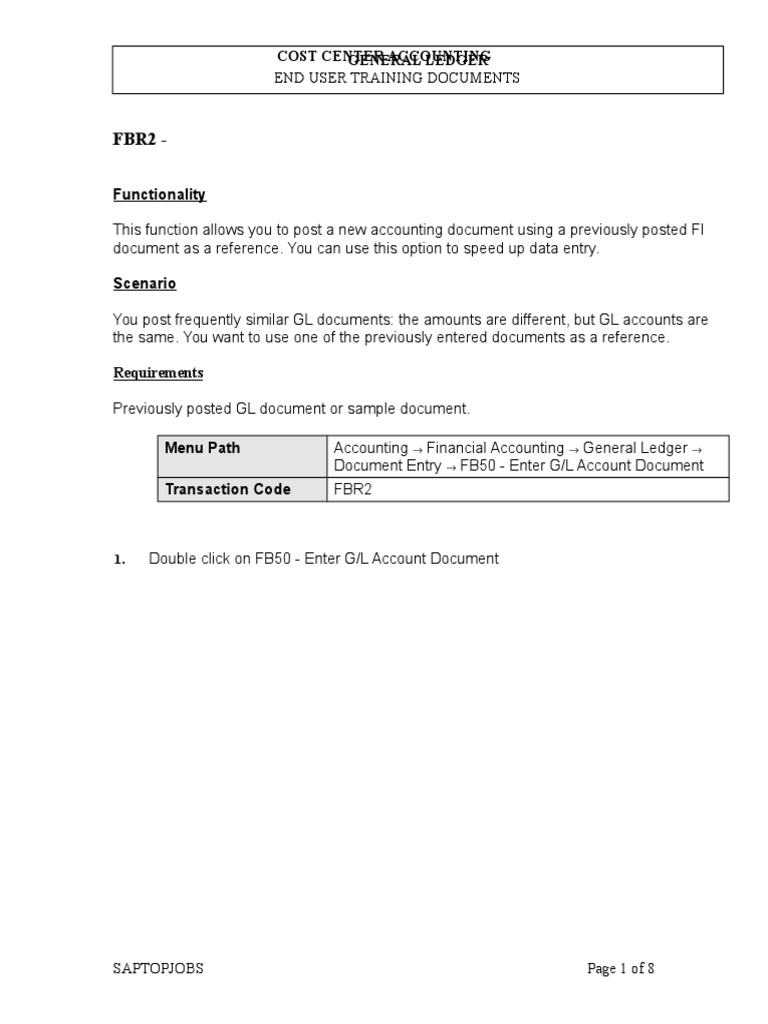 FBR2 Posting With Reference Document | Download Free PDF | Accounting ...