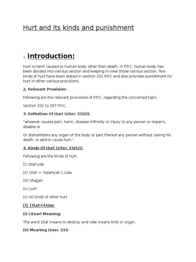 Classifying Harm: An Analysis of the Different Types and Punishments of ...