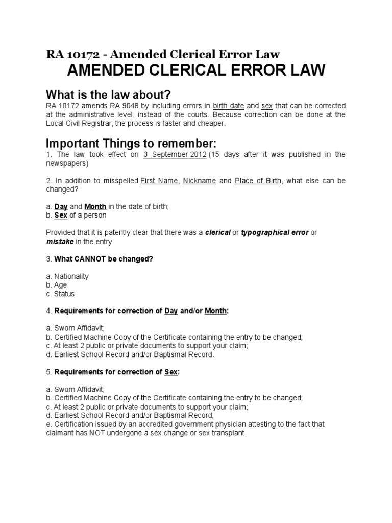 RA 10172 Summary | PDF