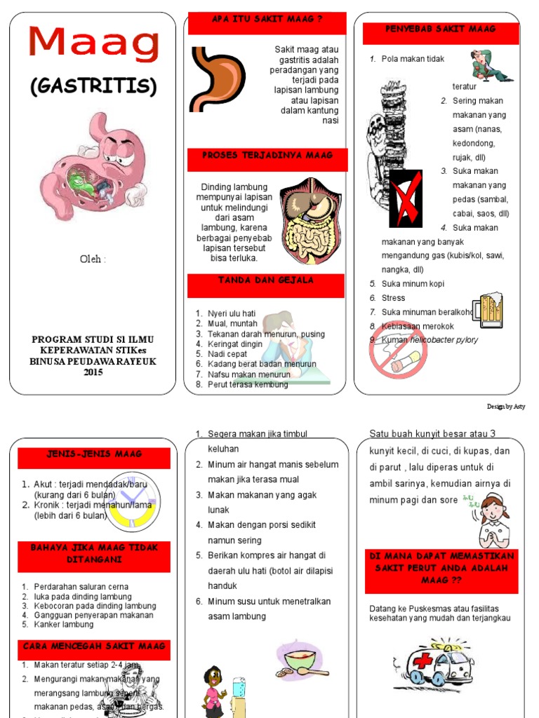 Leaflet Gastritis | PDF