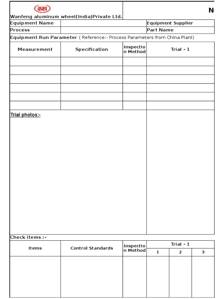 New Equipment Validation: Trial Photos | PDF