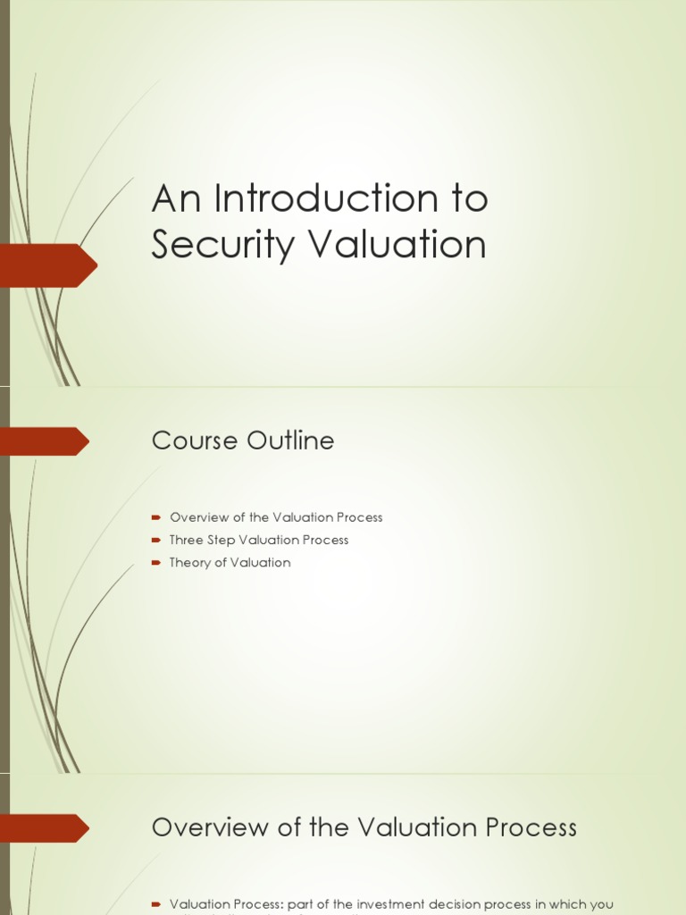 01.an Introduction To Security Valuation I PDF | PDF | Valuation ...
