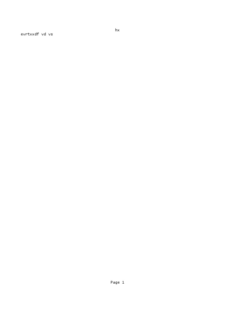 HX Evrtxxdf VD Vs | PDF
