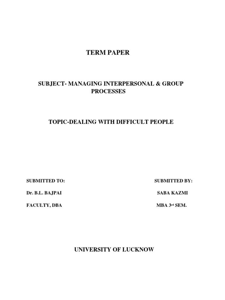Strategies for Dealing with Difficult People | PDF | Anger | Employment