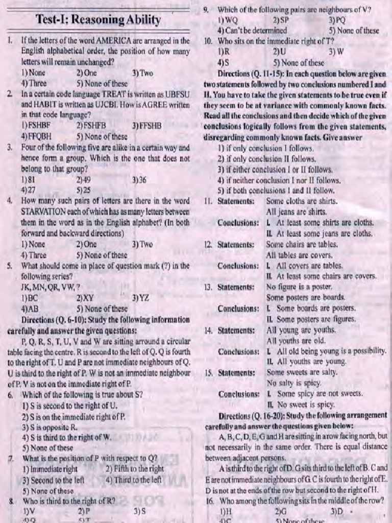 Clerk Model Paper 1 PDF | PDF