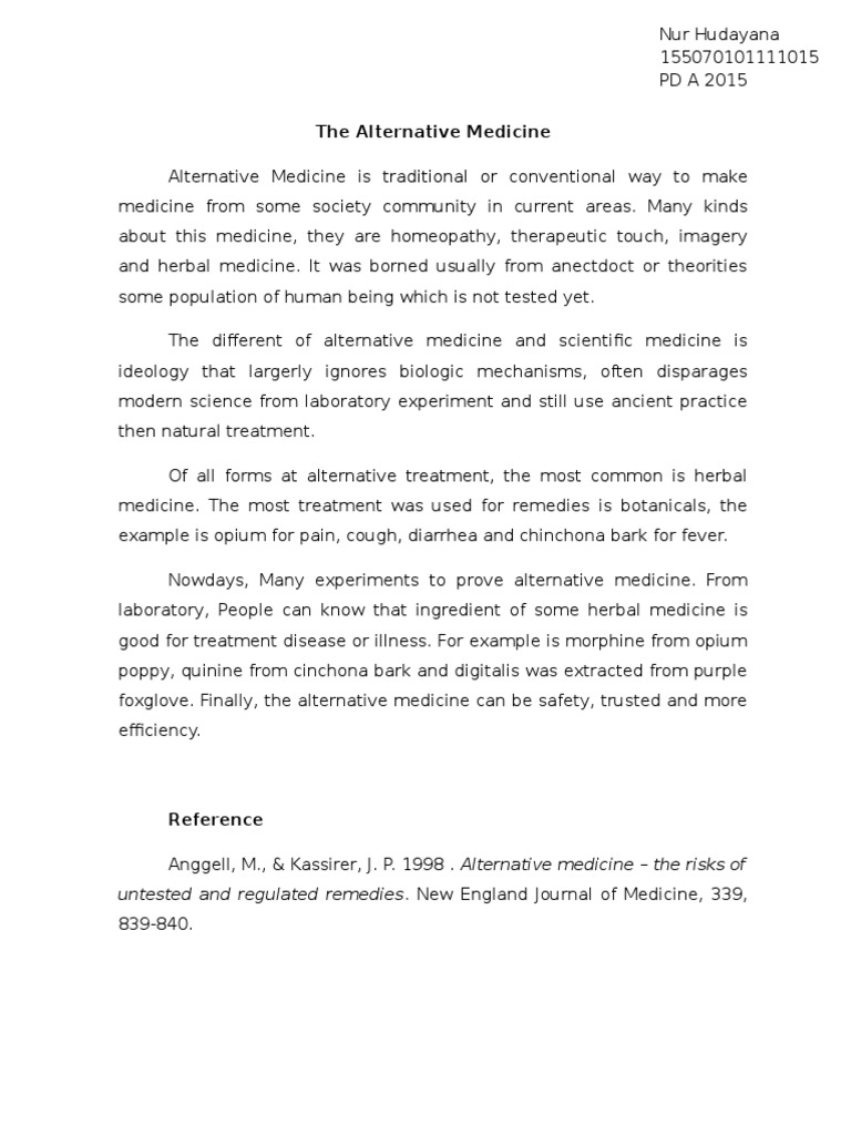 The Alternative Medicine | PDF