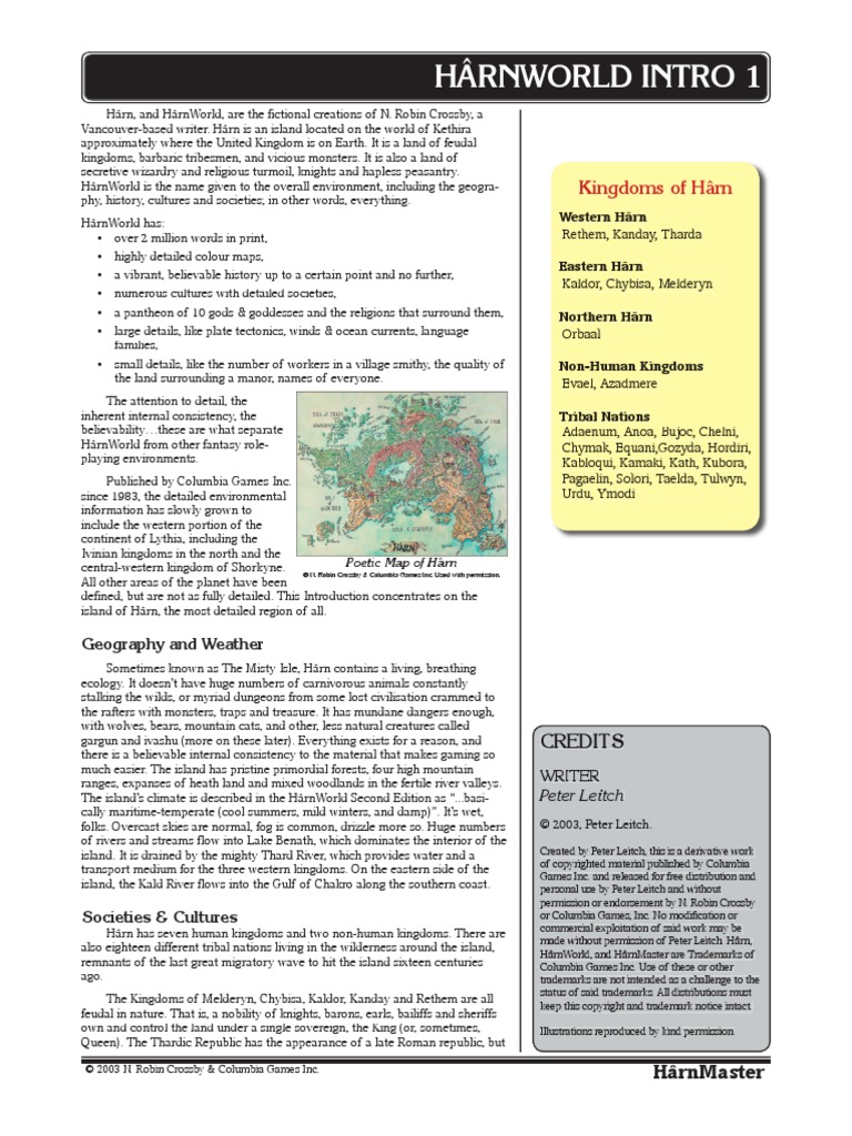 HârnWorld - Intro PDF | PDF