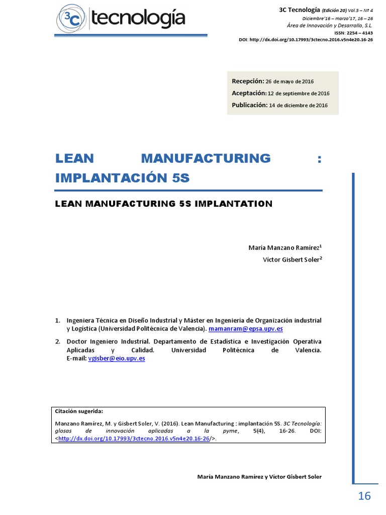 Lean Manufacturing 5S Implantation | PDF | Lean Manufacturing ...