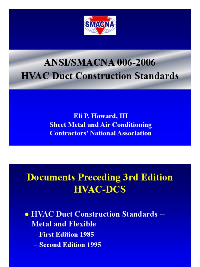 ANSI-SMACNA 2006 HvacDuctStandards | PDF | Duct (Flow) | Building ...