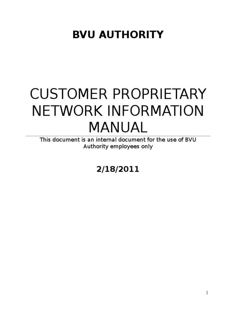 CPNI Manual Updated | Download Free PDF | Federal Communications ...