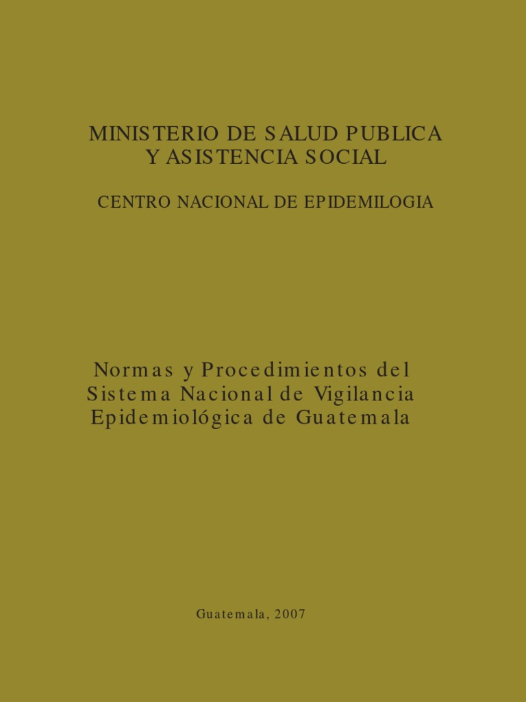 1.protocolo Sinave | Vigilancia | Epidemiología