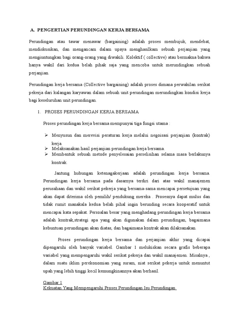 Proses Perundingan Kerja Bersama | PDF