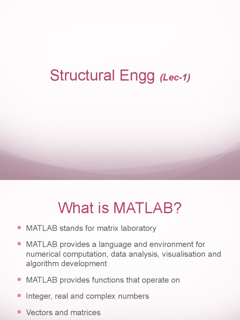 Structural Engg | PDF | Matlab | Matrix (Mathematics)