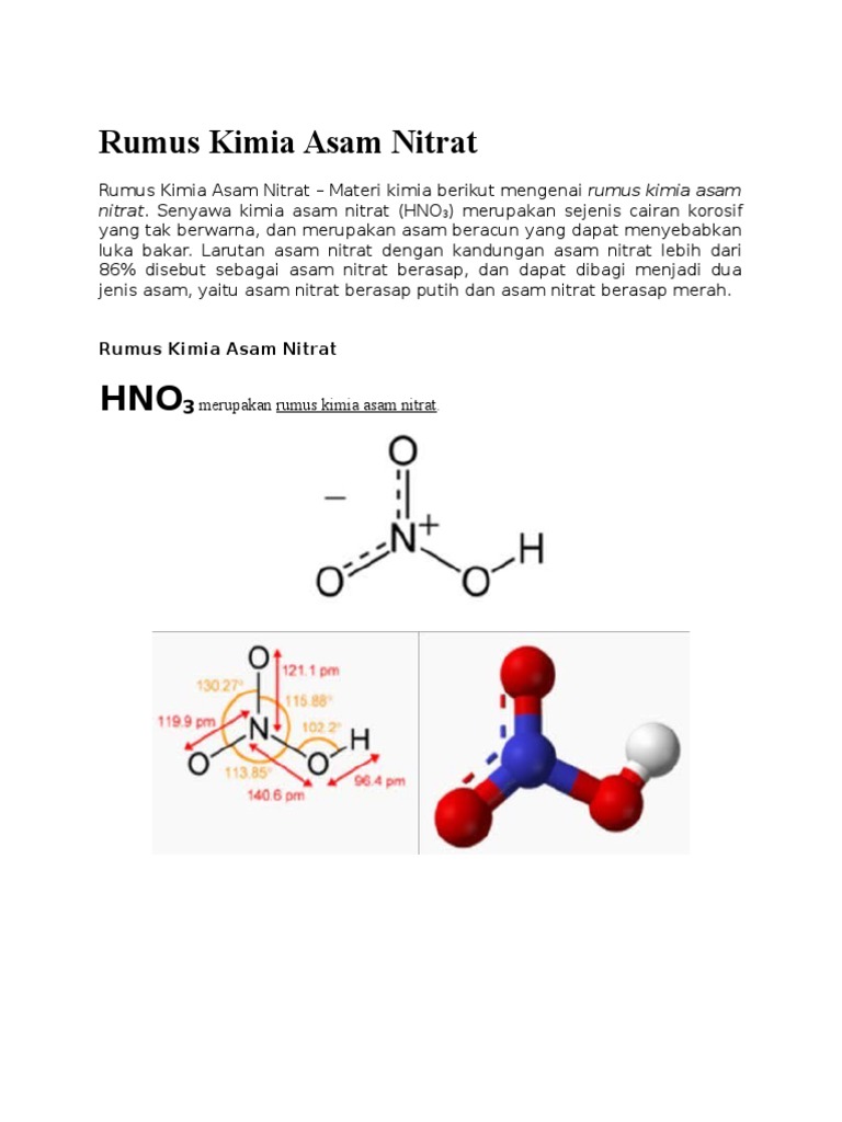 Struktur Kimia Nitrat | PDF