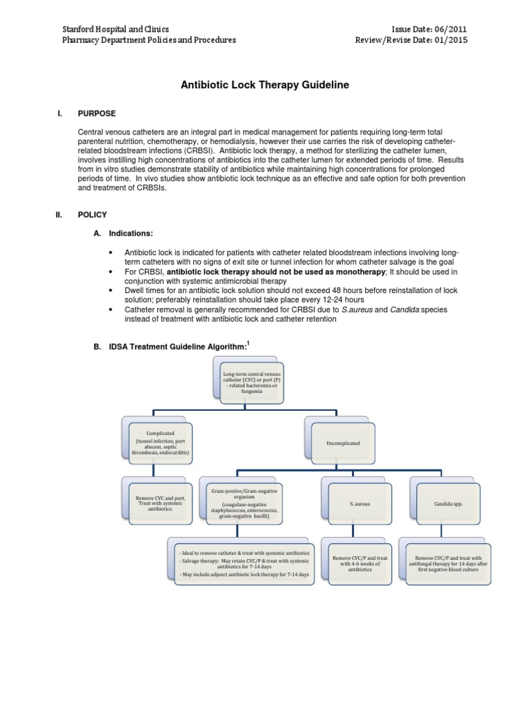 Antibiotics Lock Therapy | Antibiotics | Microbiology