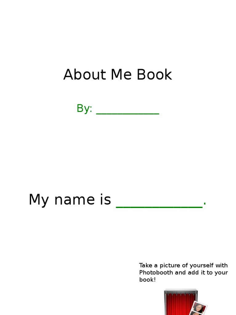 About Me Book | PDF