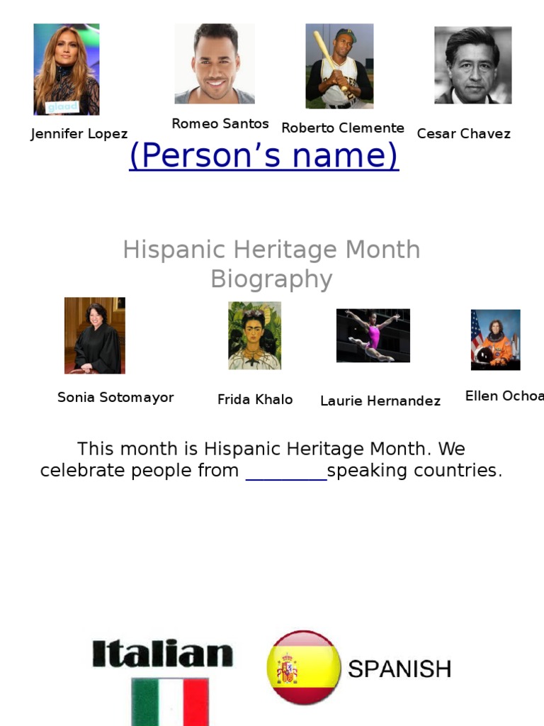 Hispanic Heritage Month Biographies | PDF