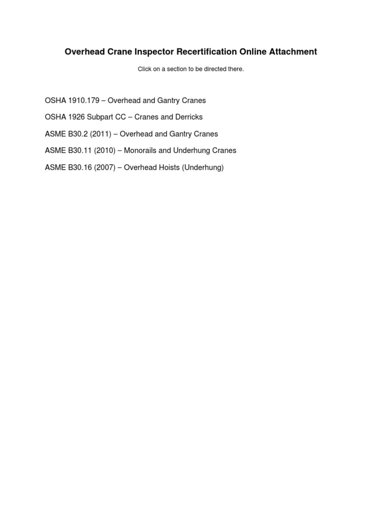 OCIR Standards 2012 PDF | PDF | Crane (Machine) | Brake