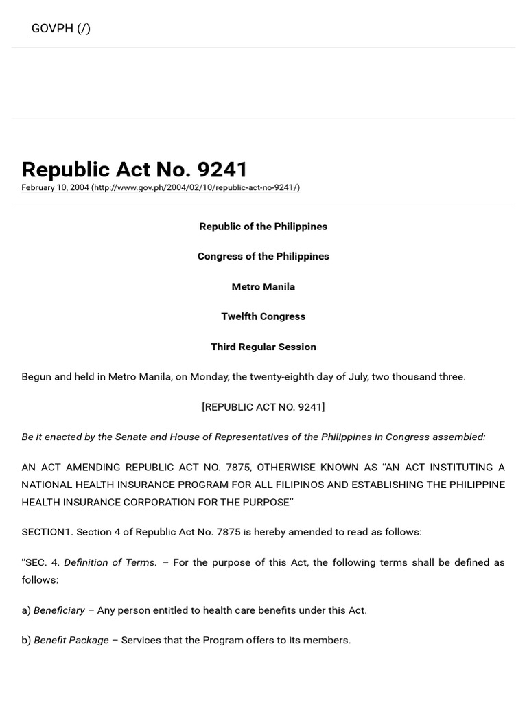 Ra 9241 | PDF | Health Care | Pharmaceutical Drug