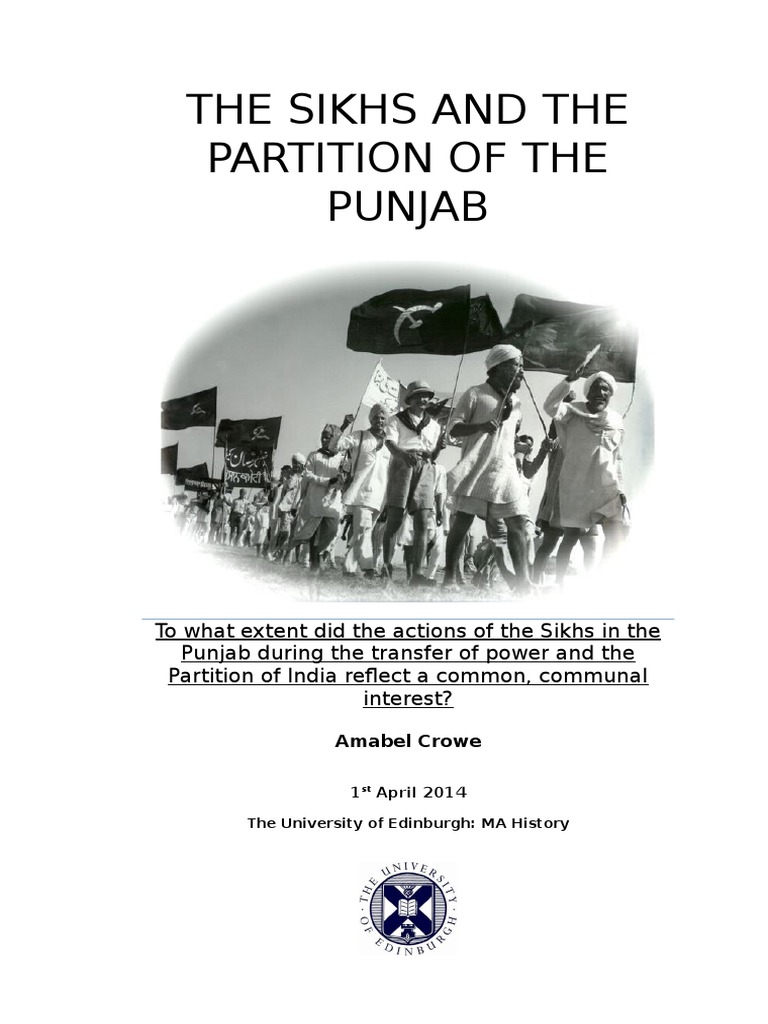 The Sikhs and The Partition of The Punja | PDF | Partition Of India | Sikh