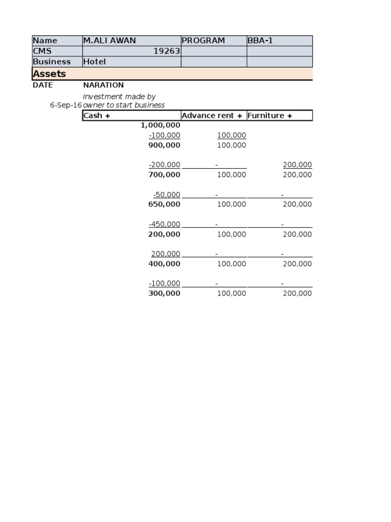 Accounting Assignment 1 | PDF