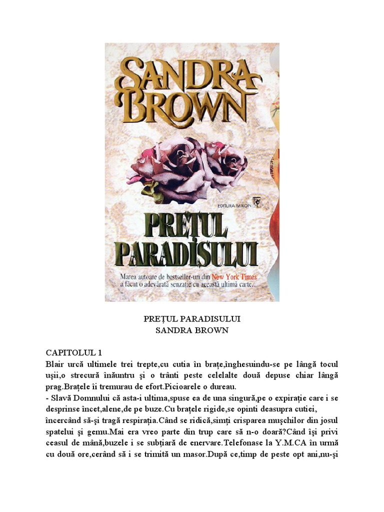 Pretul Paradisului Sandra Brown 1 PDF | PDF